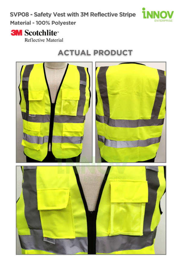 SVP08 Safety Vest with 3M Reflective Stripe - Innov Enterprise