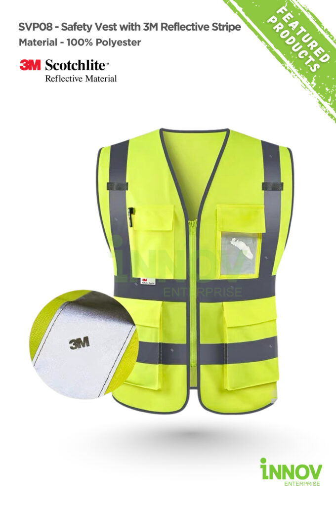 SVP08 Safety Vest with 3M Reflective Stripe - Innov Enterprise