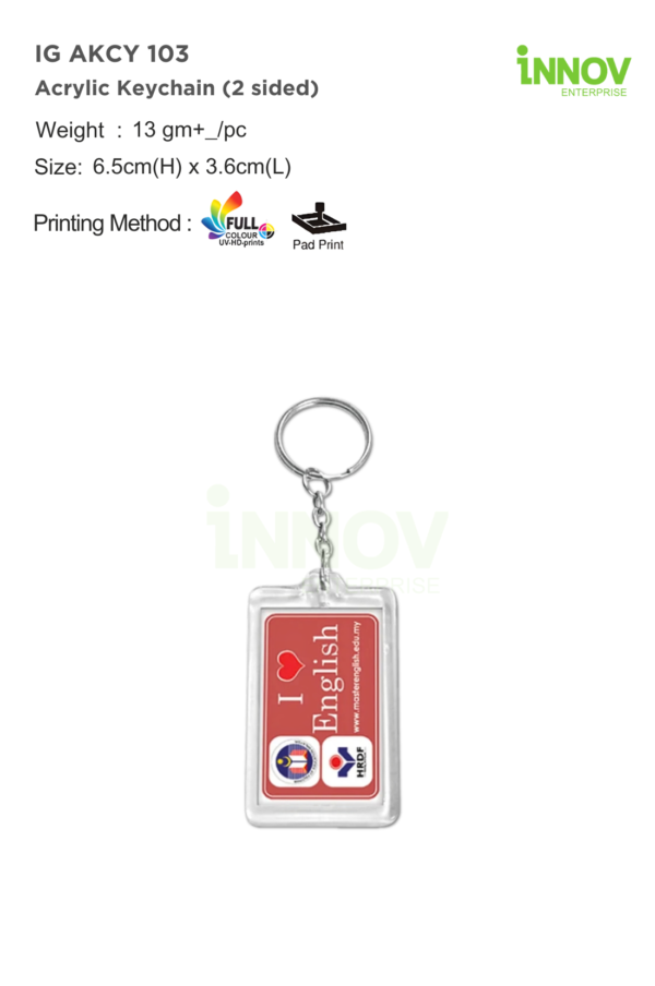Acrylic Keychain Printing Singapore | 2-Sided Custom Acrylic Keychains ...
