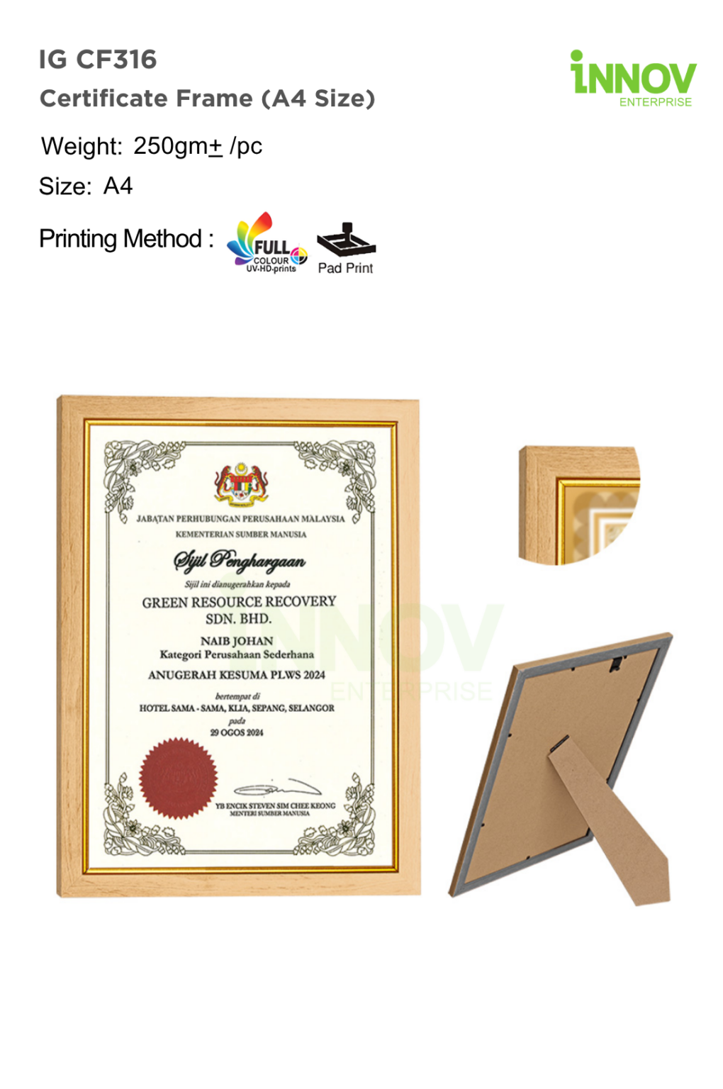 Personalised Certificate Frame SIngapore | Custom Frames for Diplomas ...